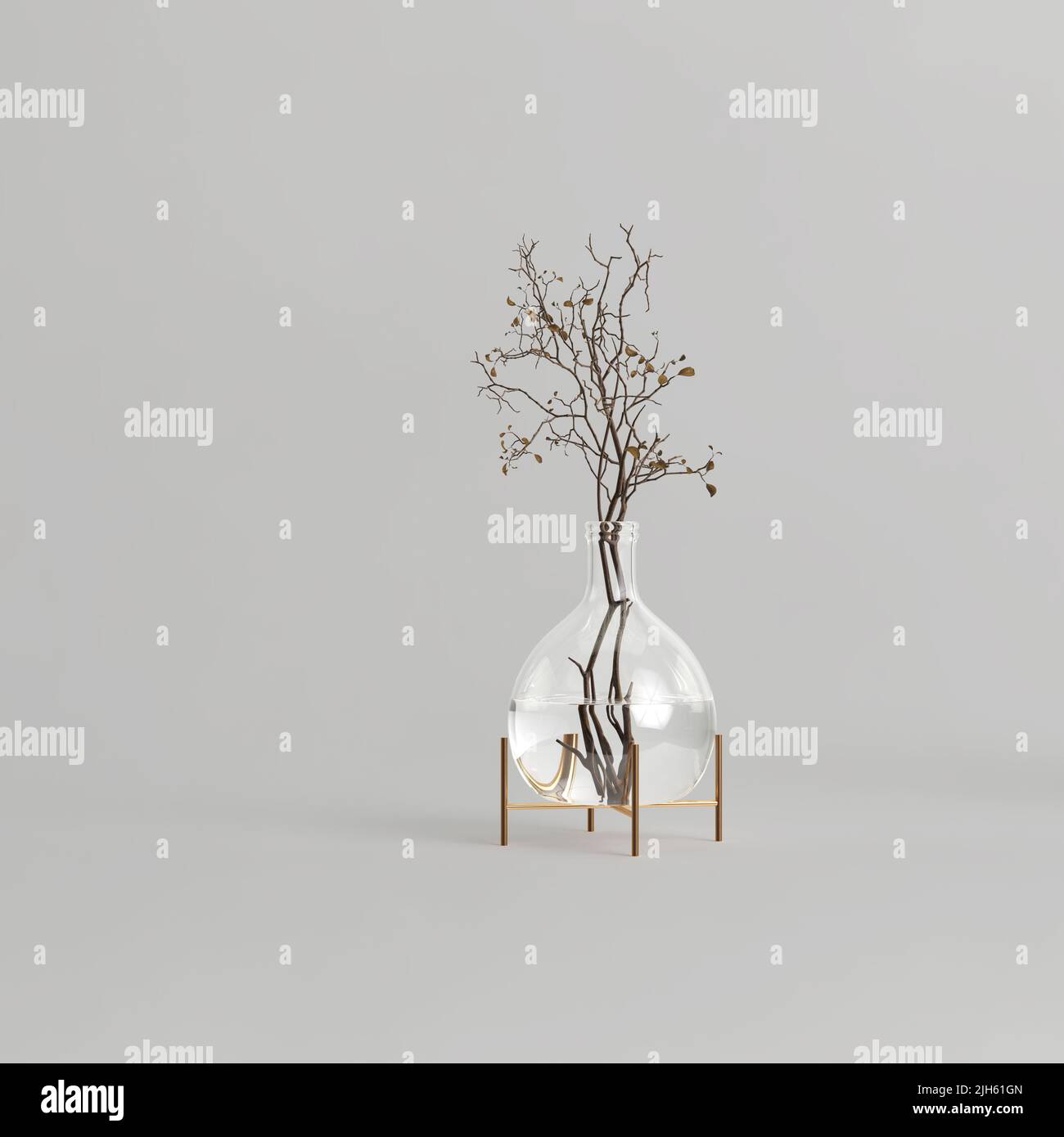 3d illustration of decorative vase inside isolated on white background ...