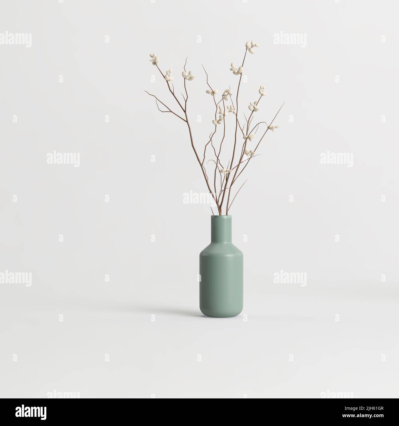 3d illustration of decorative vase inside isolated on white background ...