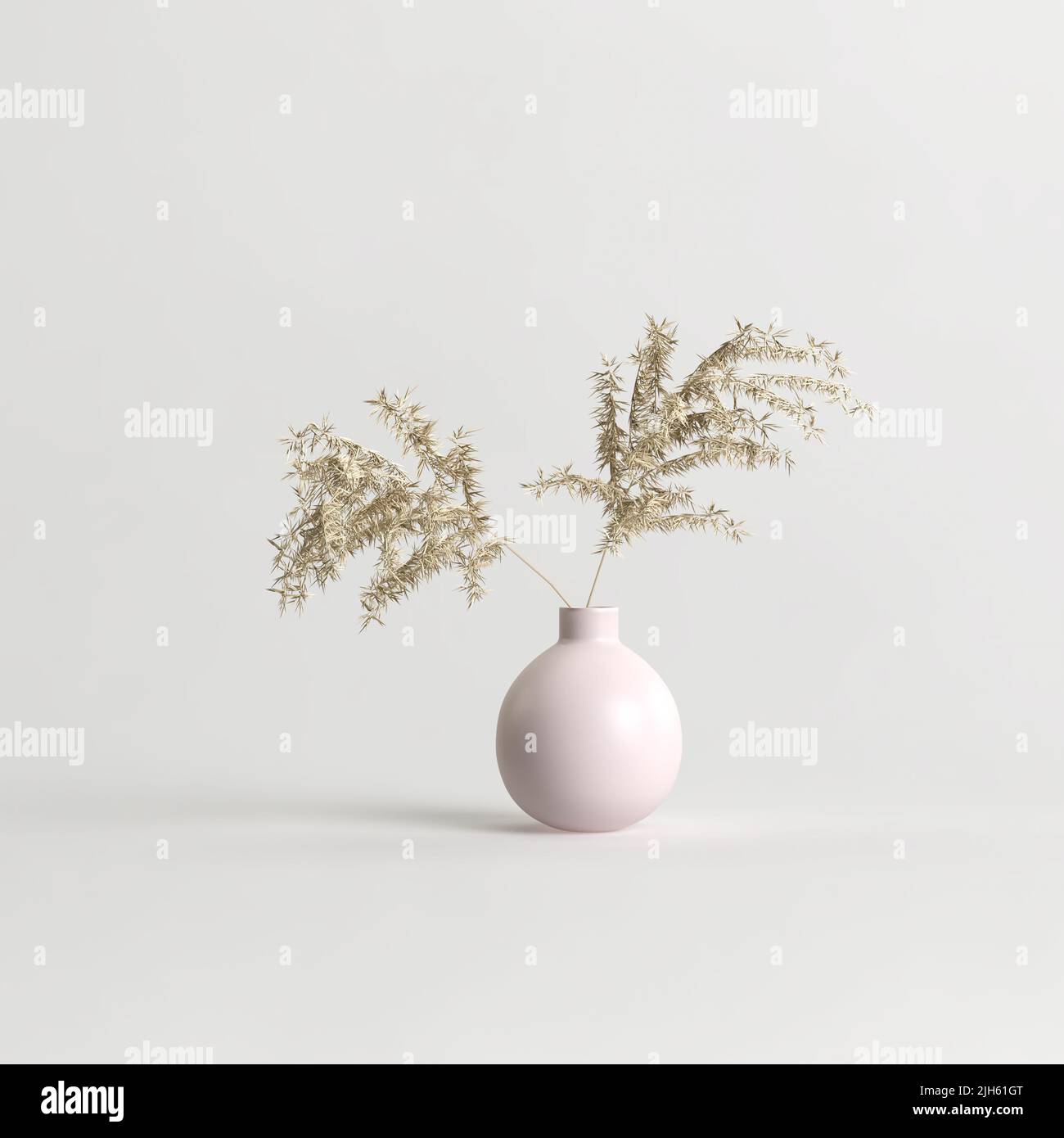 3d illustration of decorative vase inside isolated on white background ...