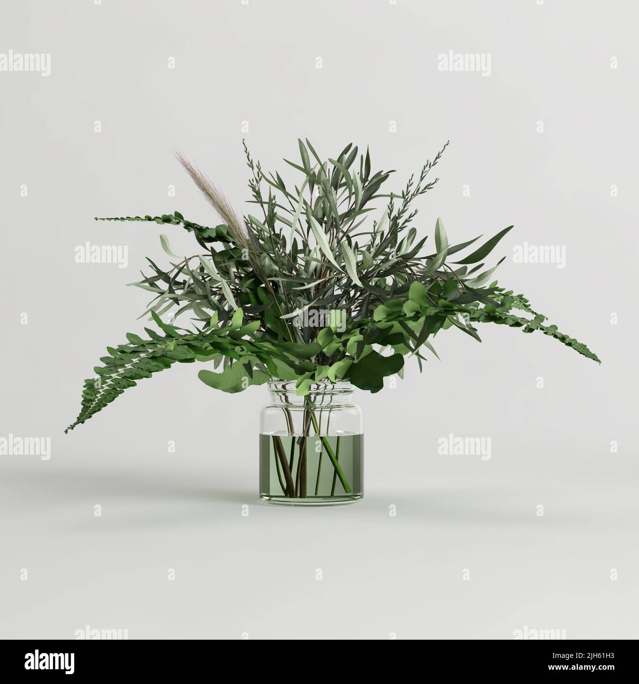 3d illustration of decorative vase inside isolated on white background ...