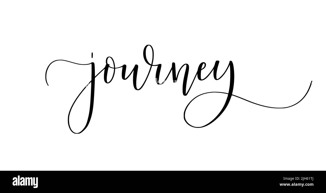 Journey. Cute modern calligraphy travel design Stock Vector Image & Art ...