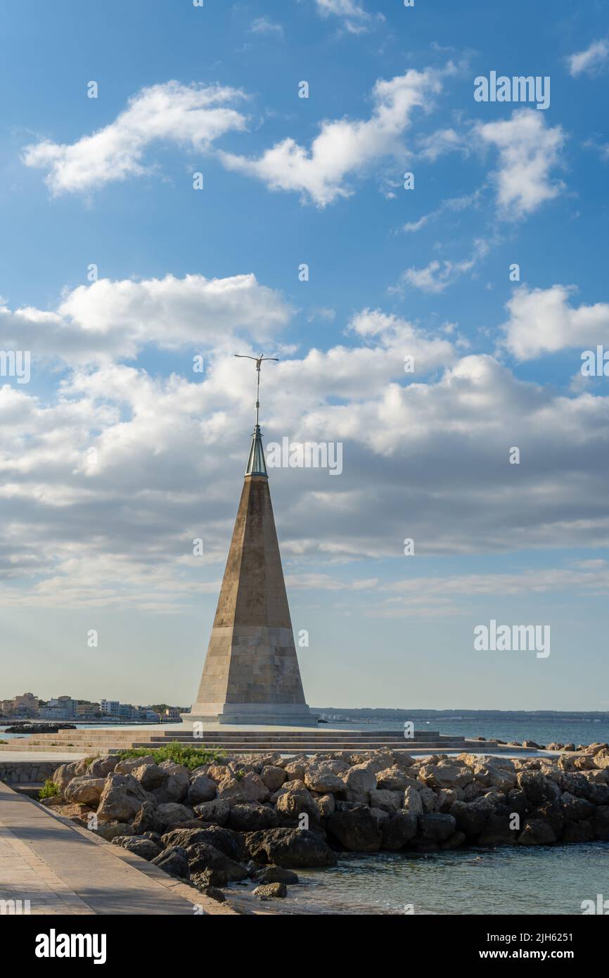 Promenade of the Mallorcan town of Es Molinar at sunrise Stock Photo ...