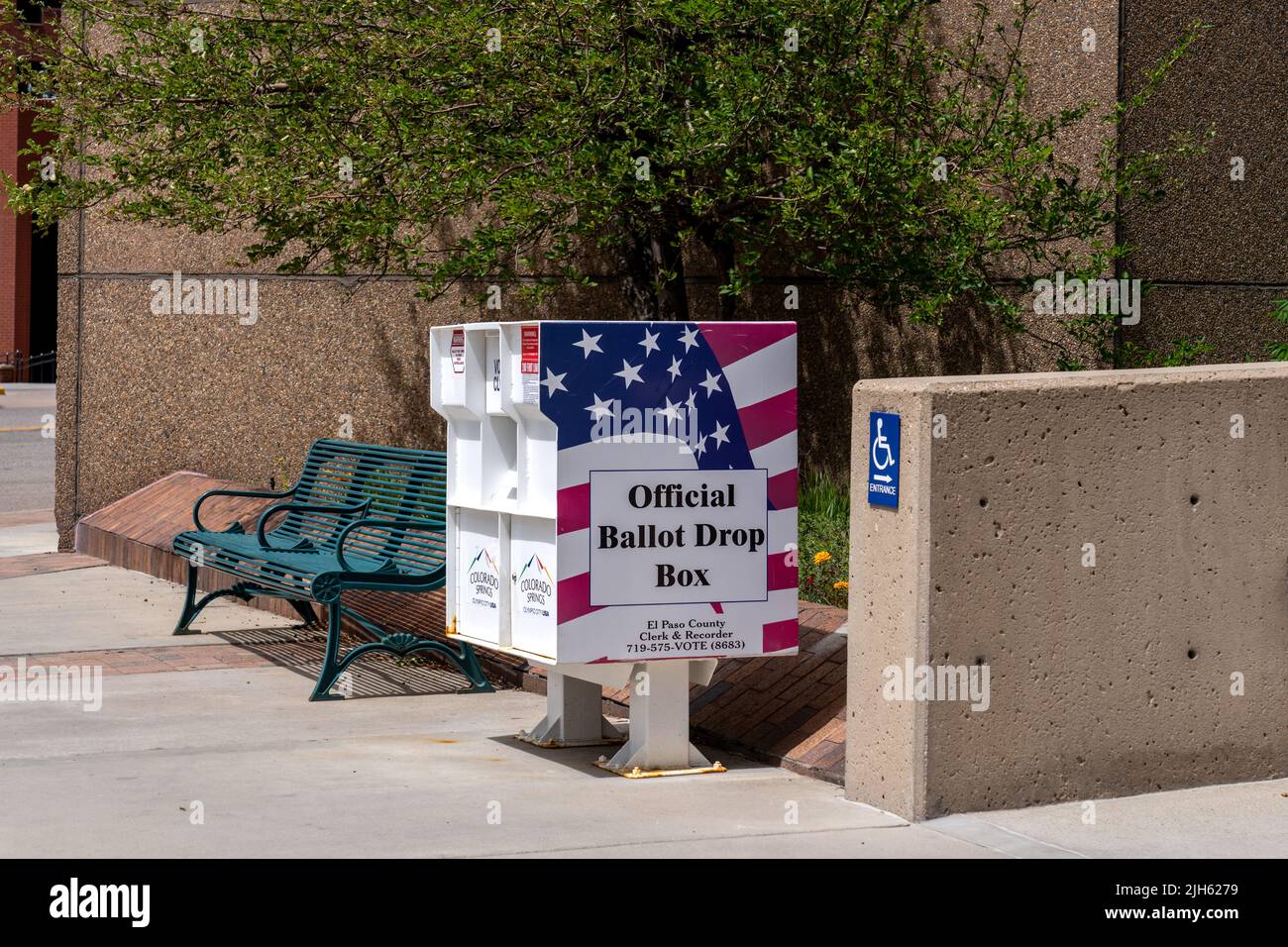 Colorado Springs, CO - July 3, 2022: Official Ballot Drop Box at the ...