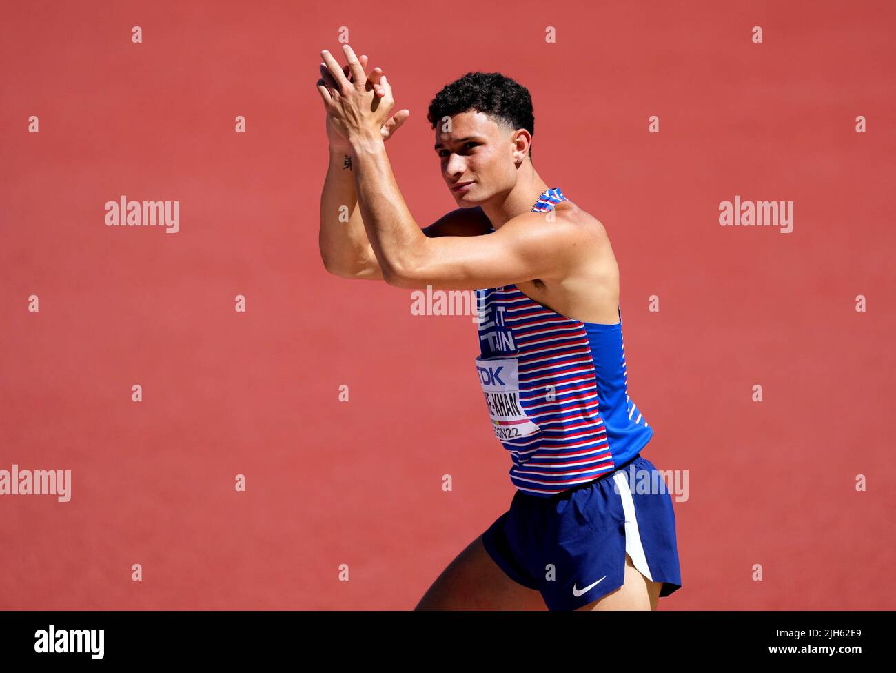 Great Britain's Joel Clarke-Khan after competing in the Men's High Jump ...