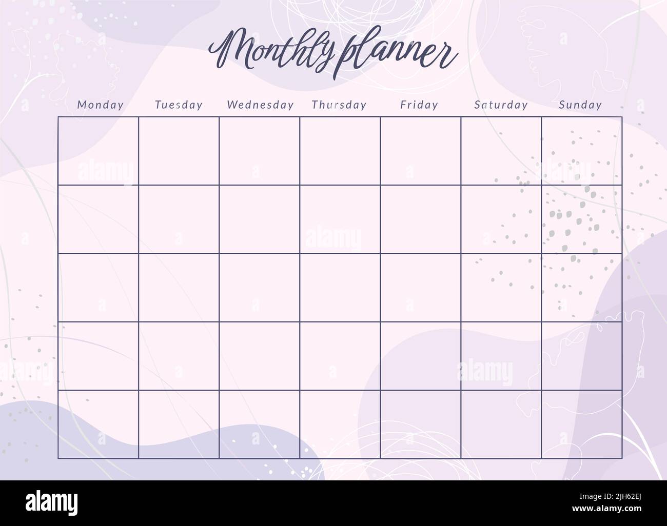 Simple printable weekly planner template in vector with daily sheets ...