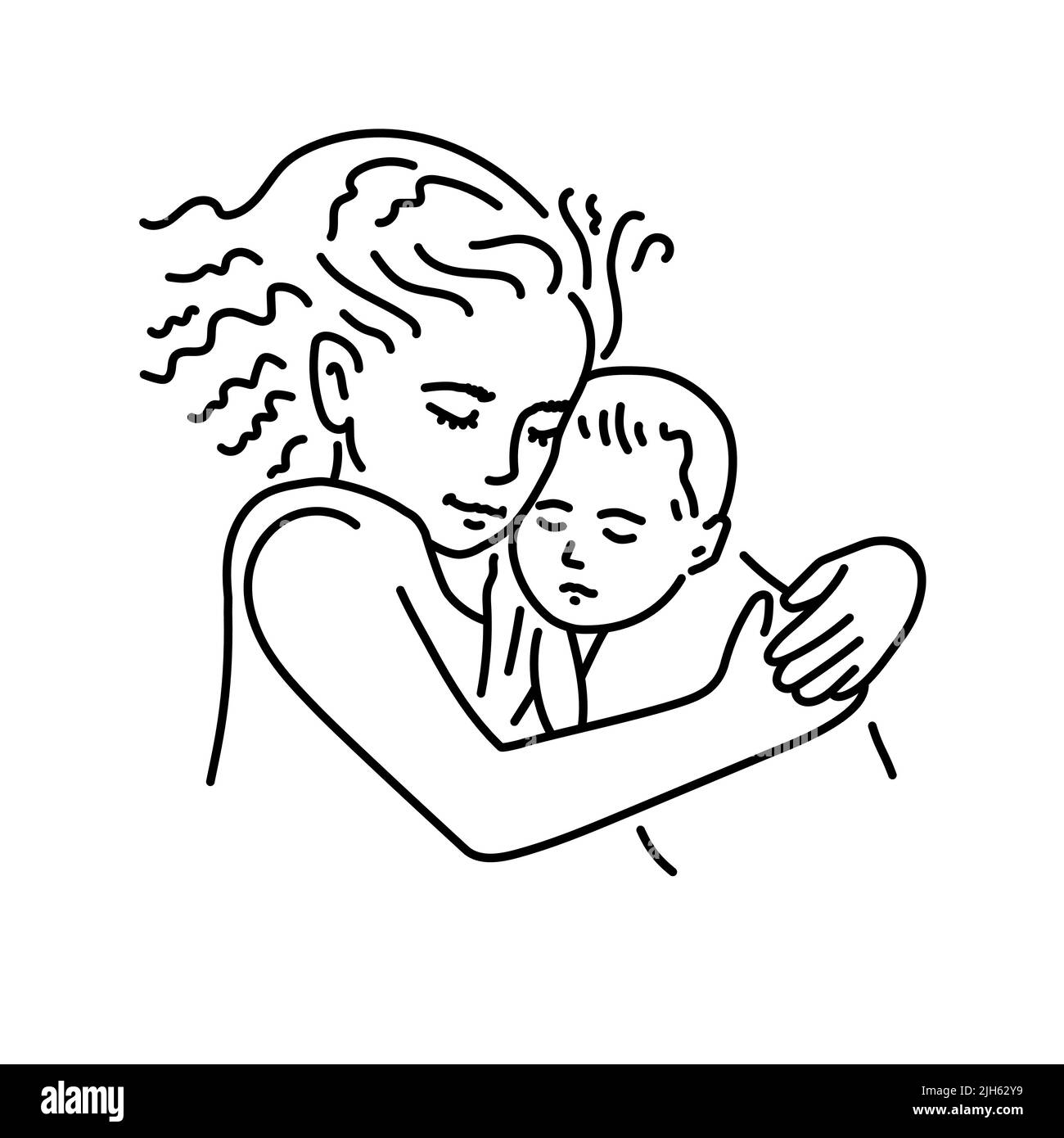 Sister and brother color line illustration Stock Vector Image & Art - Alamy