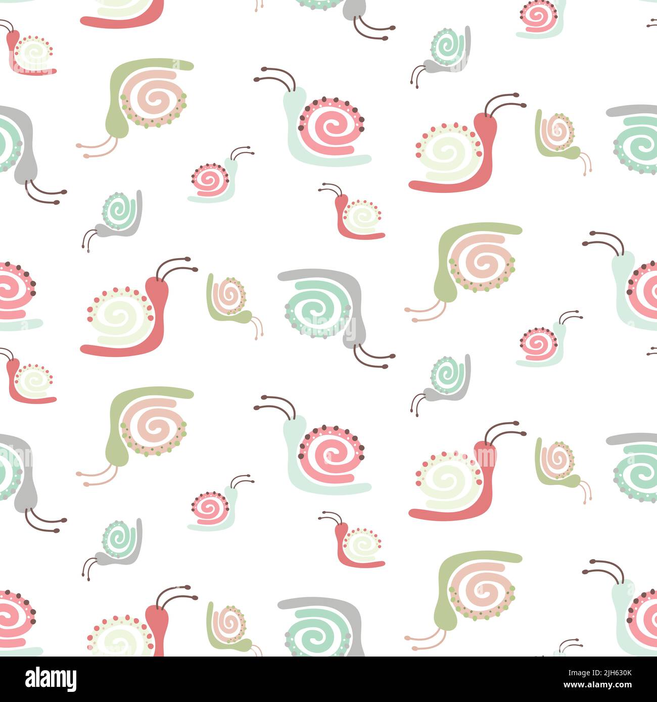 Snail cartoon seamless pattern drawings for decoration and design ...