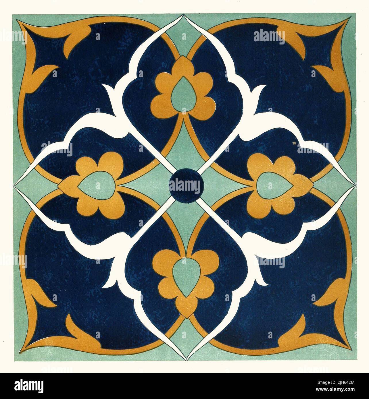 Ornamental Tile from The Afghan Boundary Commission, 1884, Plate #13 ...