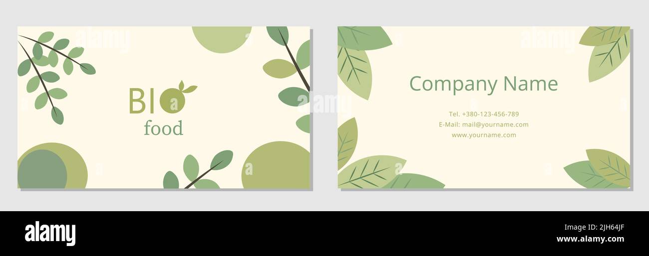 Modern business card template with contacts and company information for ...