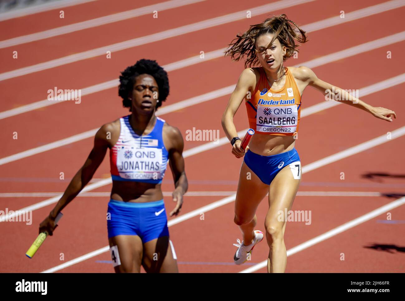 Oregon, USA. 15th July, 2022. EUGENE - Eveline Saalberg in action ...