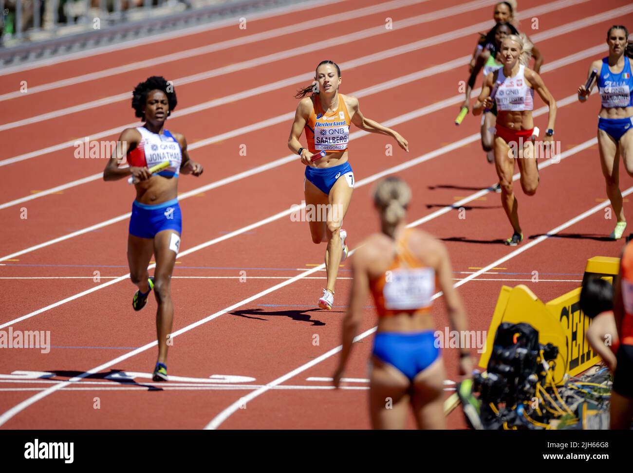 Oregon, USA. 15th July, 2022. EUGENE - Eveline Saalberg in action ...