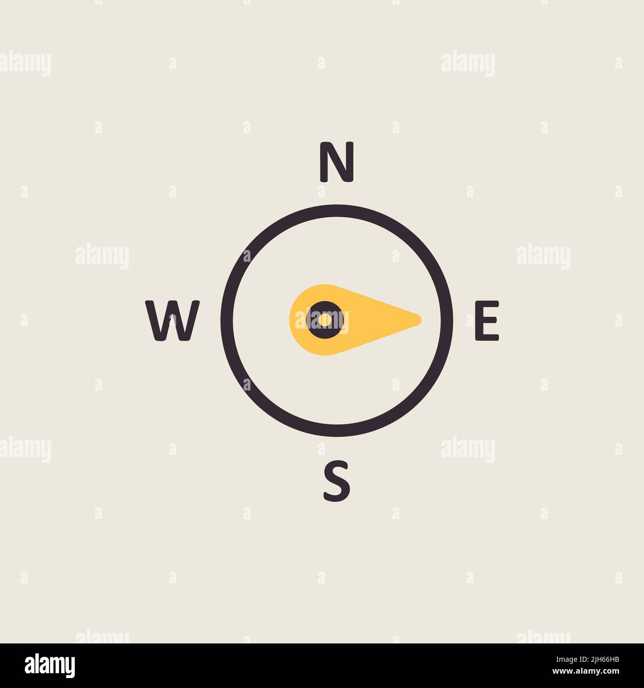 Compass Wind Rose Vector Icon Direction East Meteorology Sign Graph Symbol For Travel
