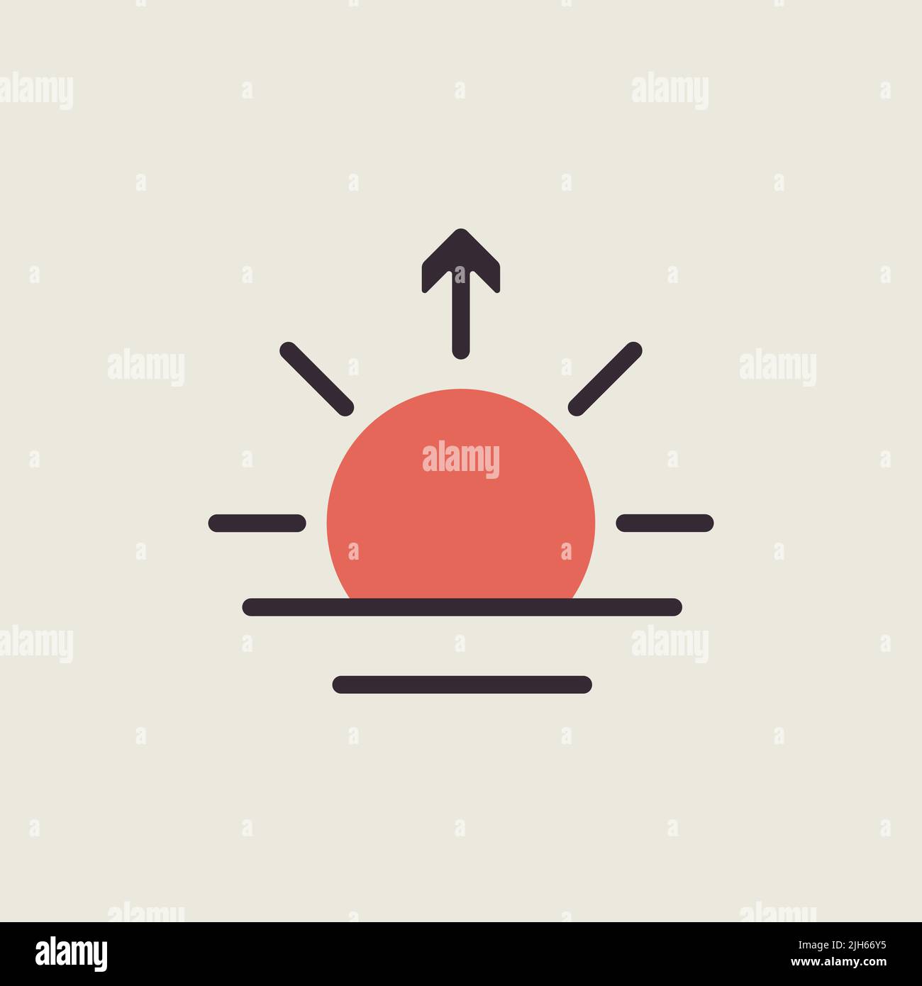 Sunrise vector icon. Meteorology sign. Graph symbol for travel, tourism ...