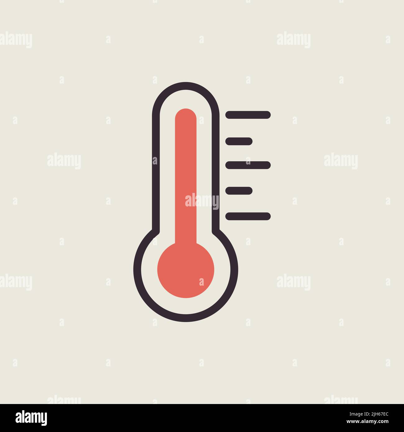 Thermometer heat hot vector icon. Meteorology sign. Graph symbol for ...