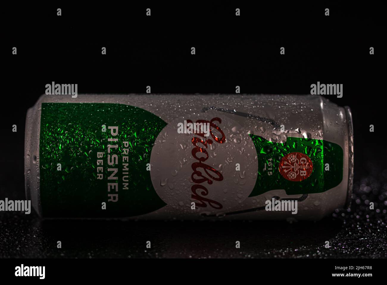 Water droplets on Grolsch Premium Pilsner - Grolsch Premium Lager beer ...