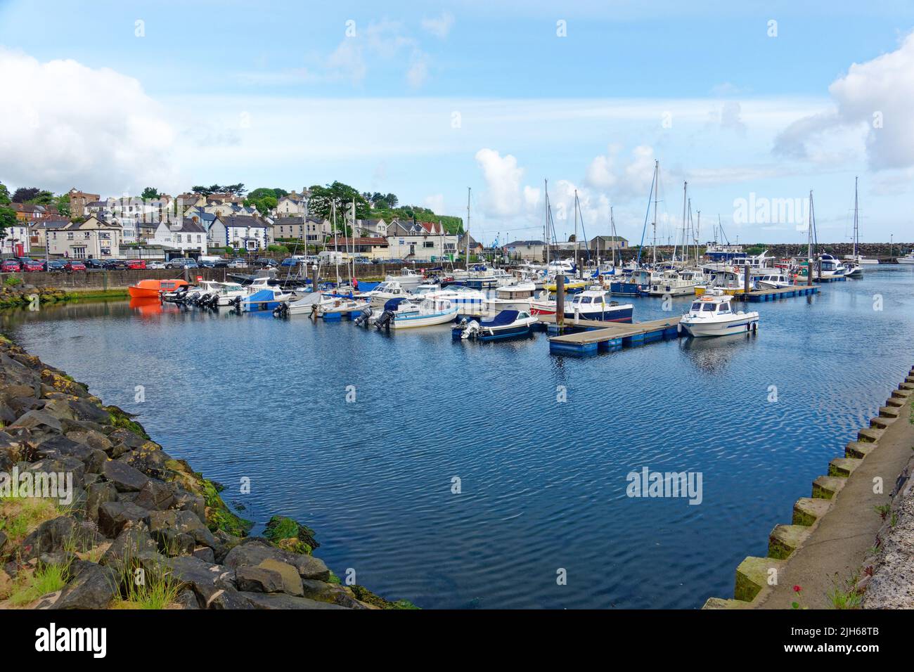 View of Harbour / Marina in Ballycastle, County Antrim in Northern ...