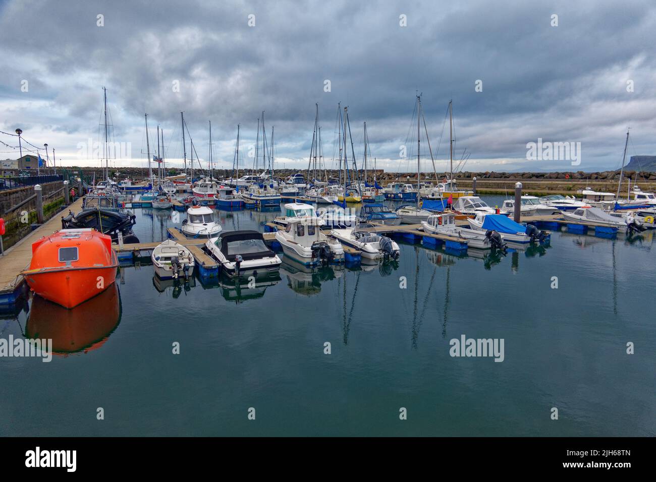 View of Harbour / Marina in Ballycastle, County Antrim in Northern ...