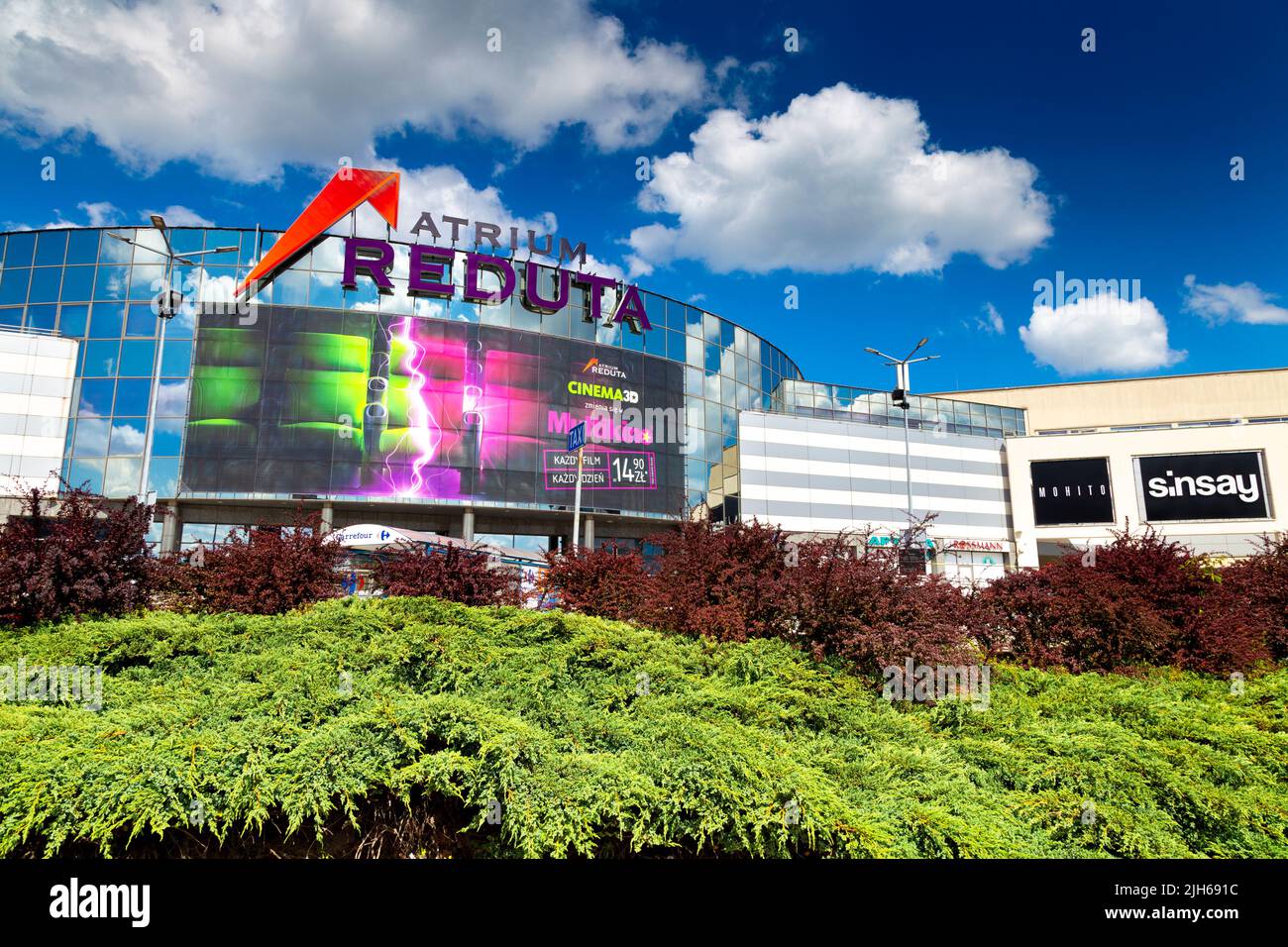 Exterior of Atrium Reduta Shopping Centre in Szczęśliwice, Warsaw ...