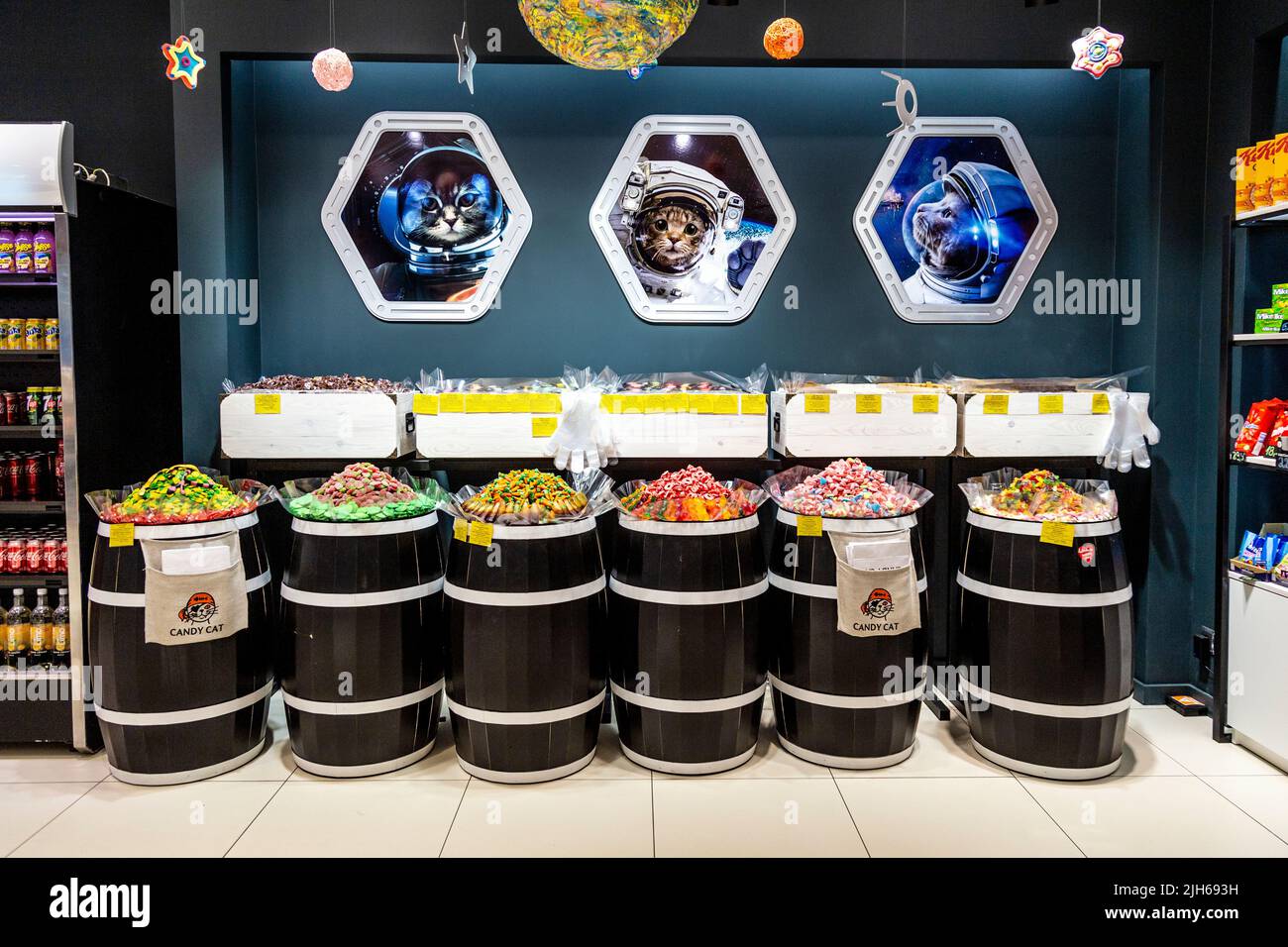 Interior of Candy Cat sweet shop in Torun, Poland Stock Photo - Alamy