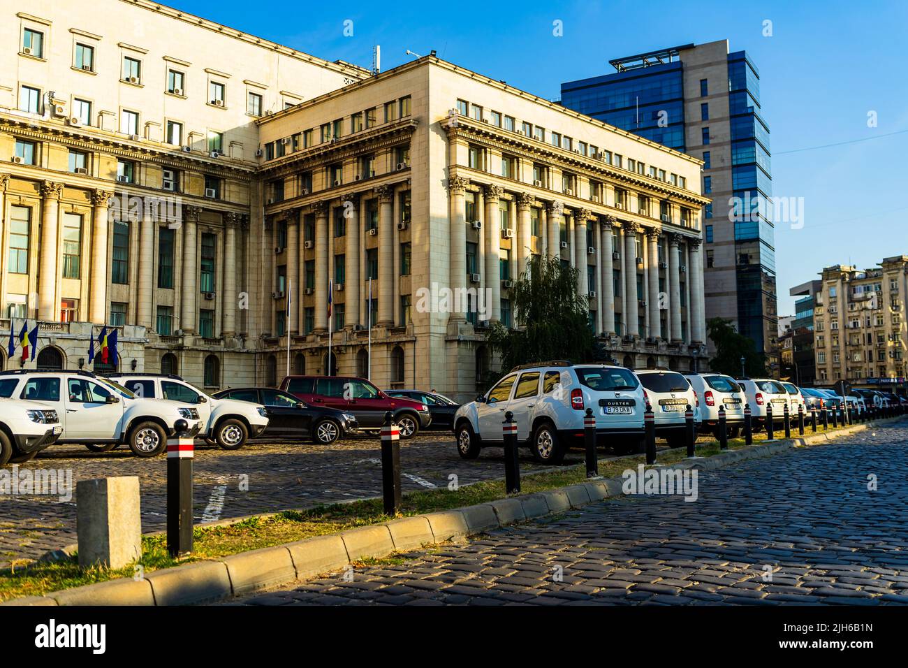 Car traffic, pollution, traffic jam in the morning and evening in the ...