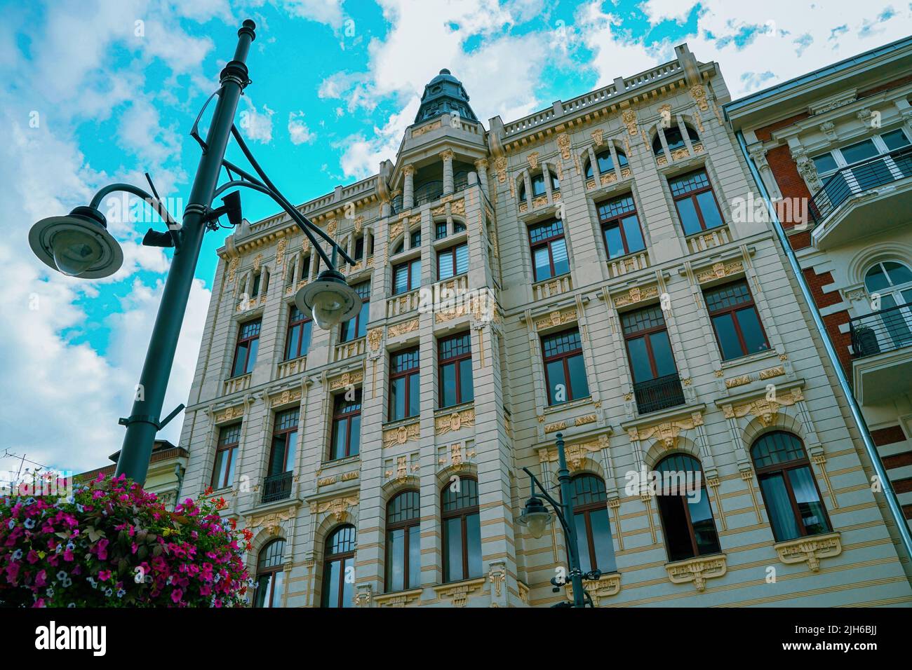 Lodz, Poland - July 08, 2022: Famous Gold apartment building in ...