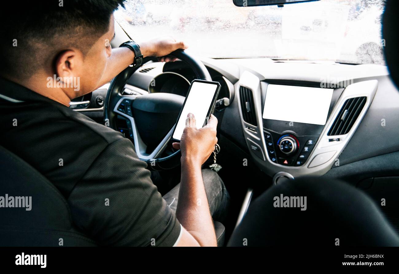 Distracted driver hi-res stock photography and images - Alamy