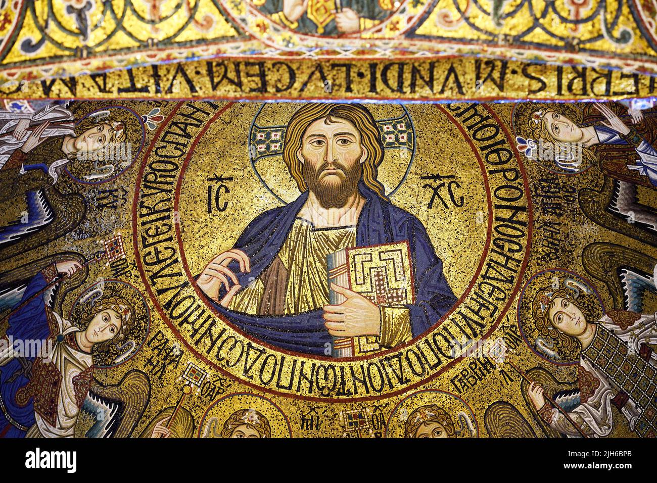 Cappella Palatina, close-up, Palazzo dei Normannni also Palazzo Reale ...