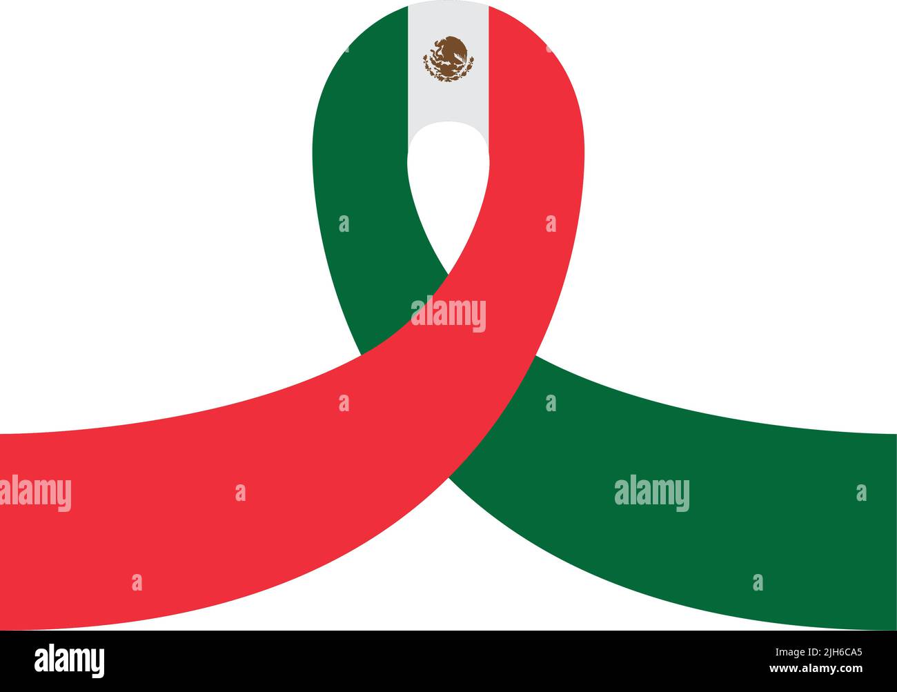 mexican flag in ribbon icon Stock Vector Image & Art - Alamy