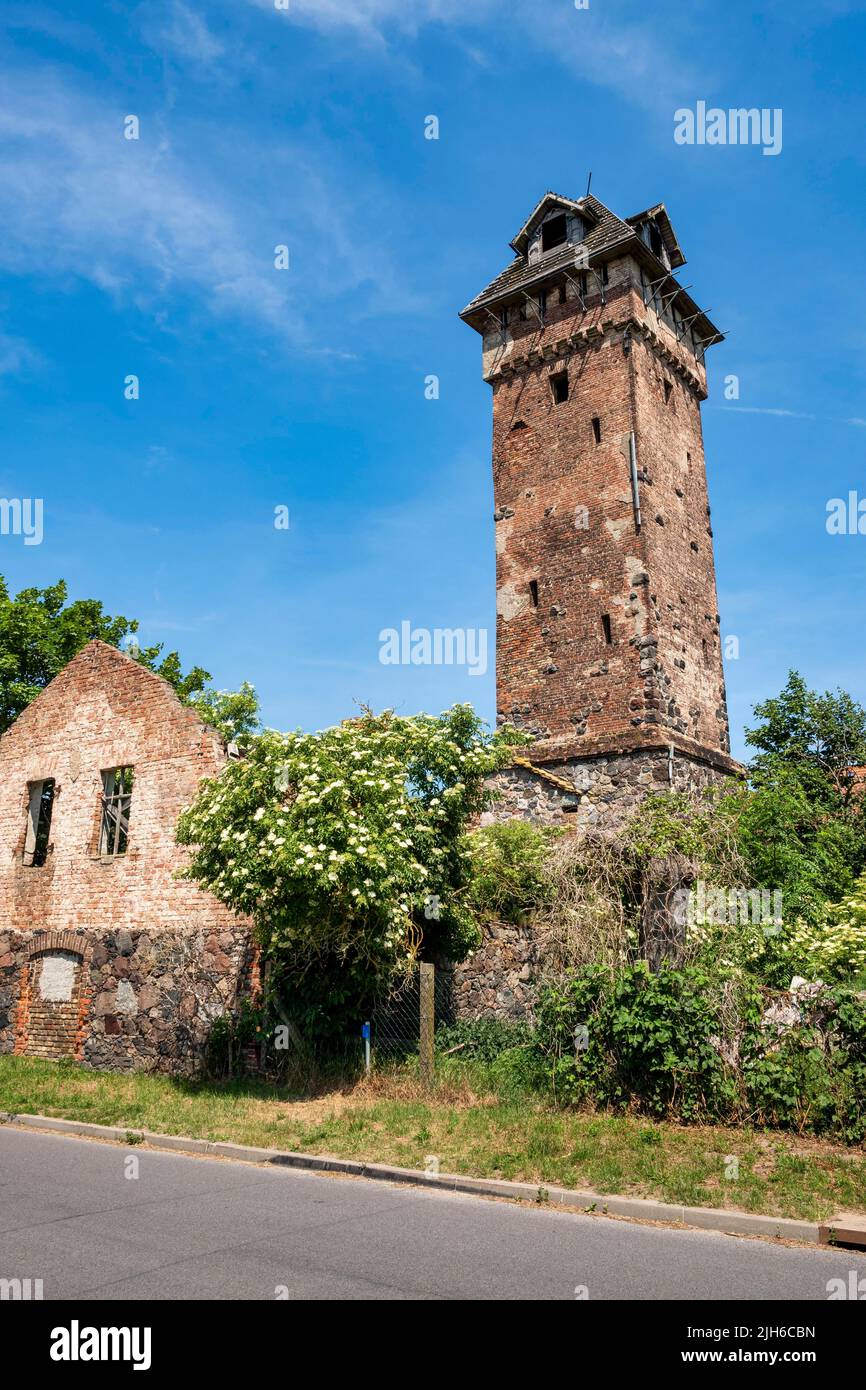 Hirschfelde water tower, Brandenburg, Germany Stock Photo - Alamy