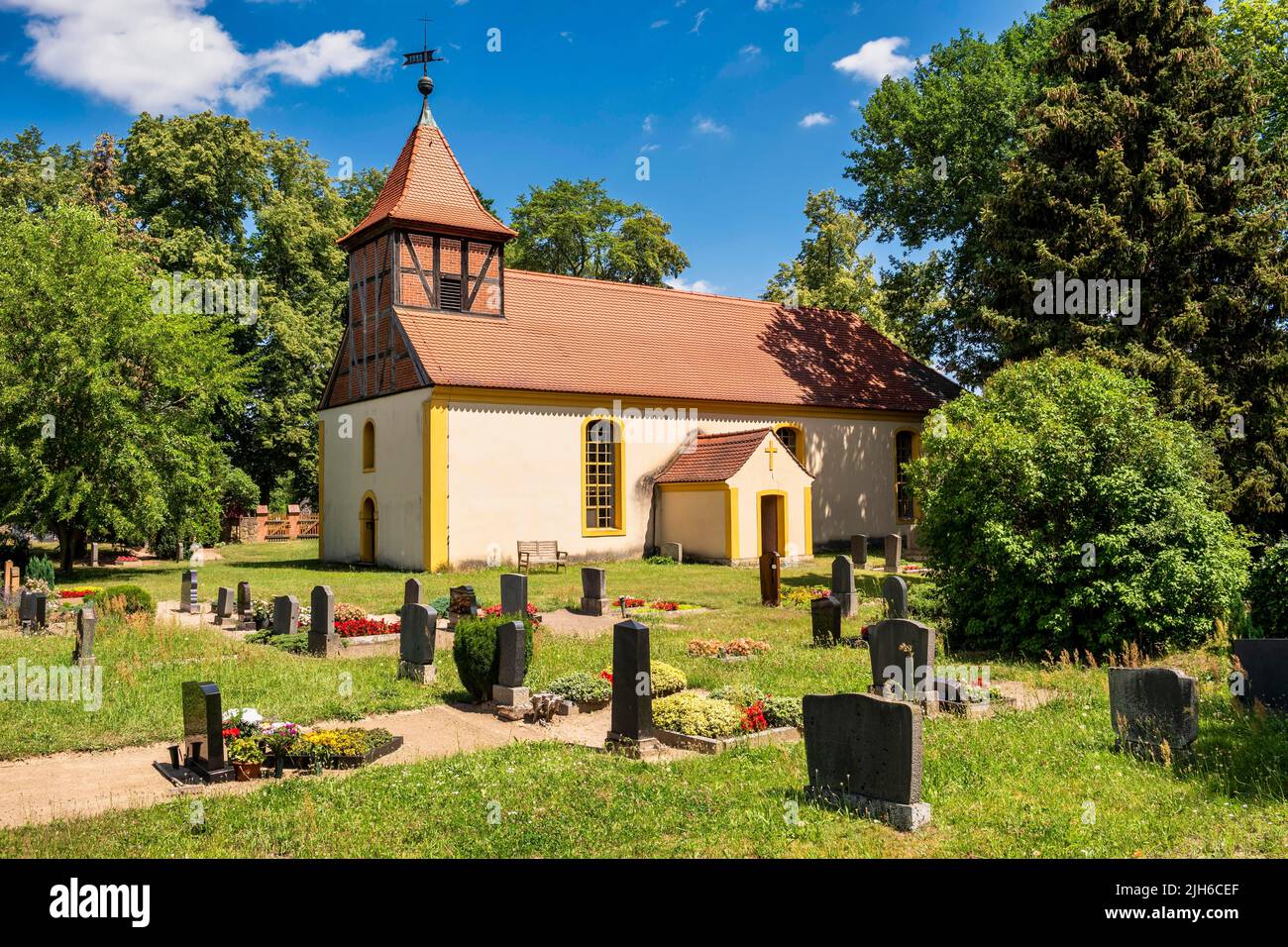 Ahrensdorf village church, Oder-Spree district, Brandenburg, Germany ...