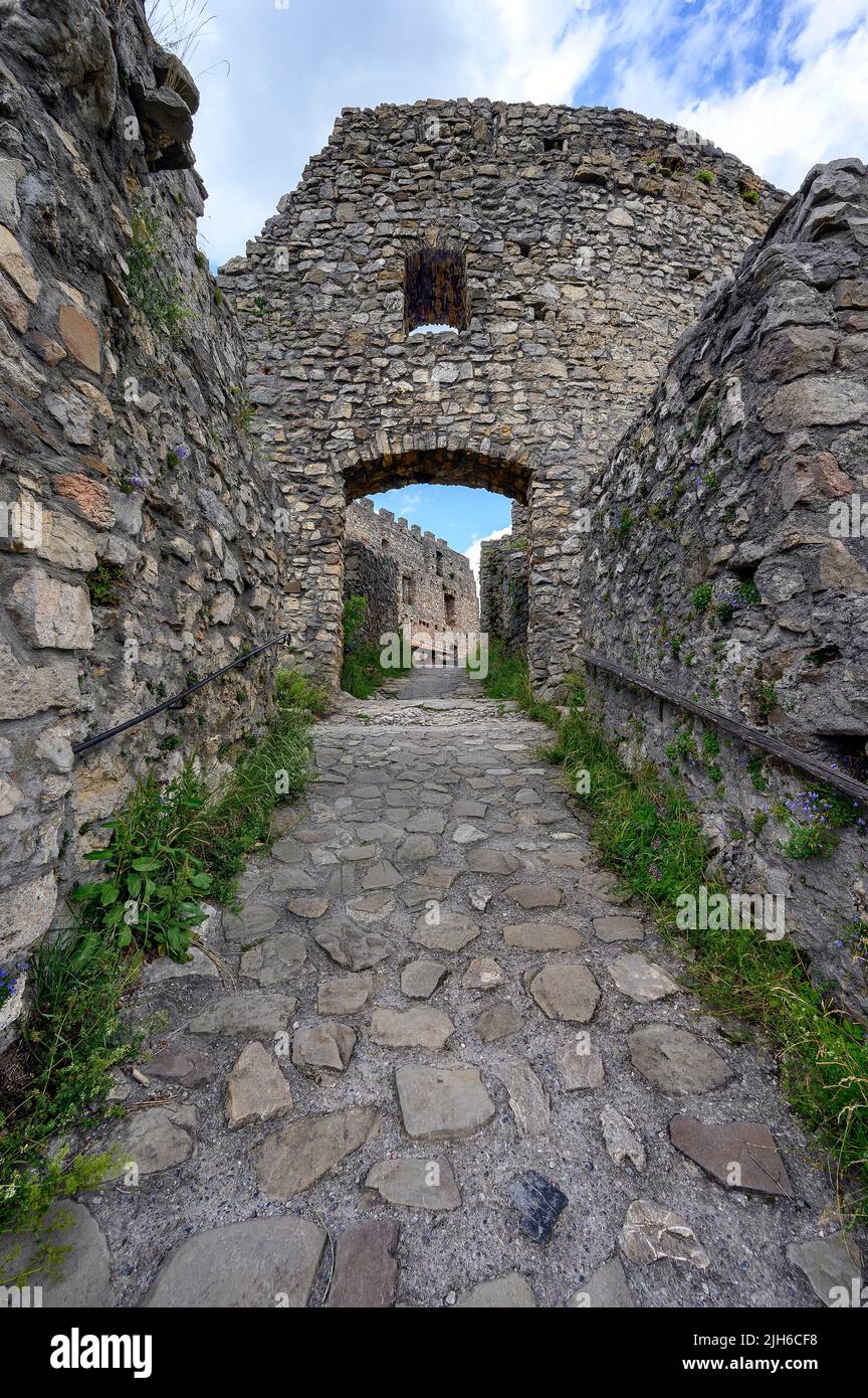 Eisenberg castle ruins near Pfronten, Allgaeu, Bavaria, Germany Stock ...