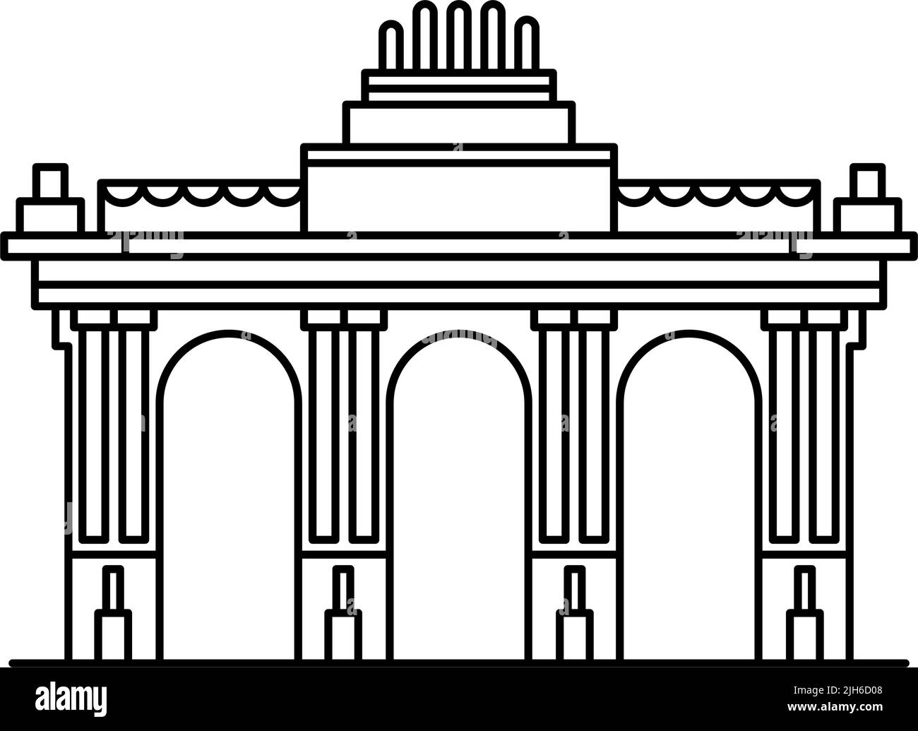 Brandenburg Gate famous landmark icon Stock Vector Image & Art - Alamy