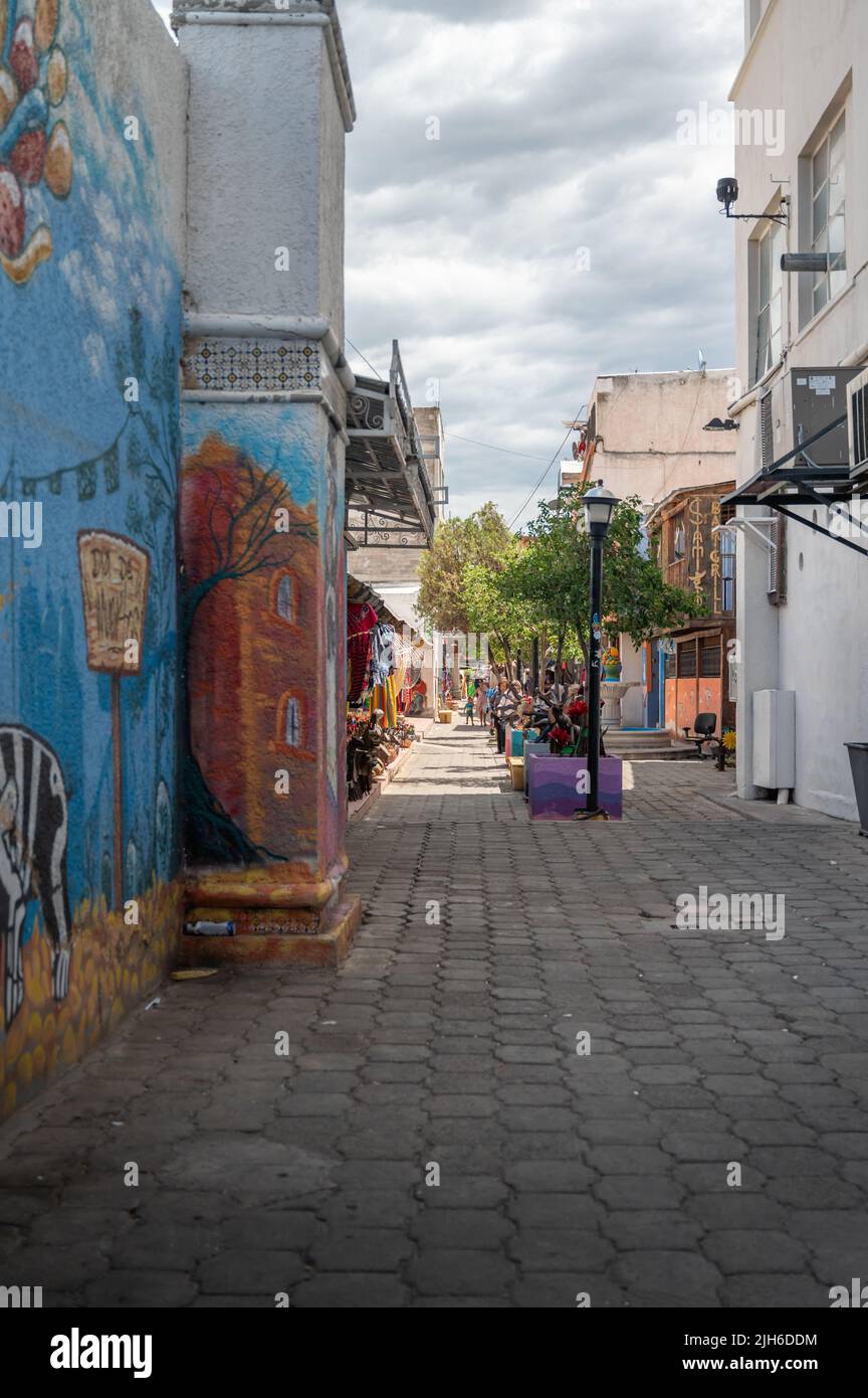Alley and street scene in Nogales, Mexico Stock Photo - Alamy