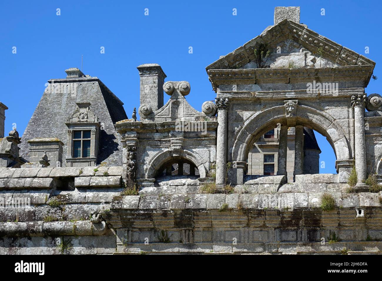 Chateau de Kerjean, 1545, Renaissance-style castle built in 1596, now a ...