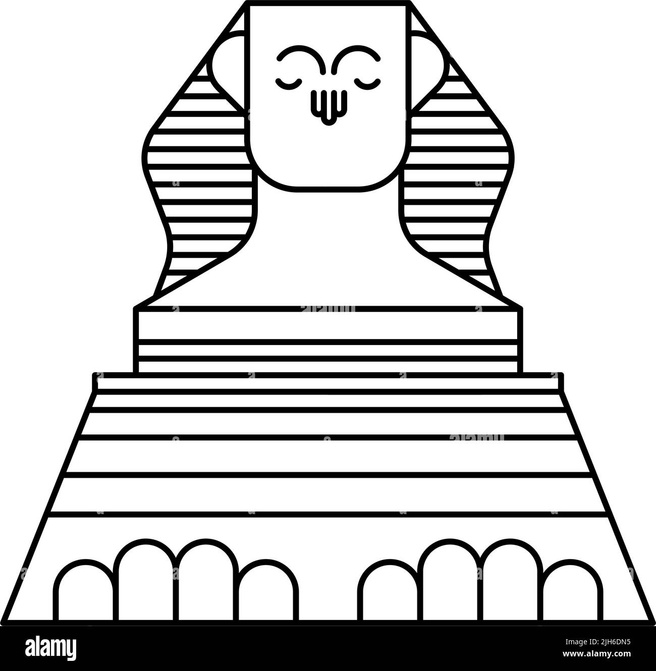 great sphinx of giza famous landmark icon Stock Vector Image & Art - Alamy
