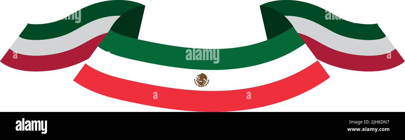 mexican flag ribbon frame icon Stock Vector Image & Art - Alamy
