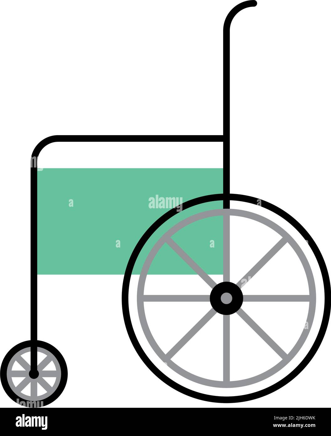 green wheelchair disabled equipment icon Stock Vector Image & Art - Alamy