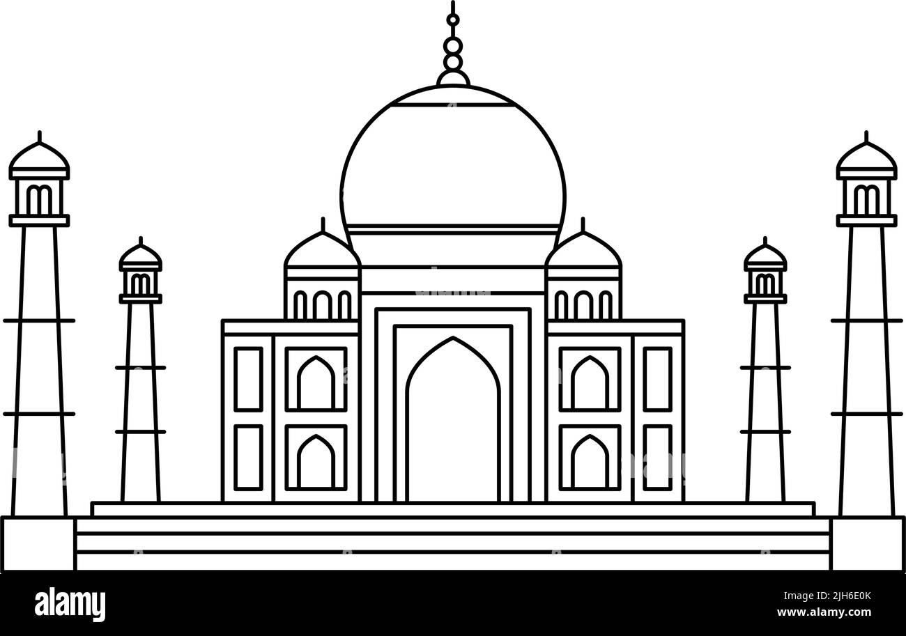 taj mahal famous landmark icon Stock Vector Image & Art - Alamy
