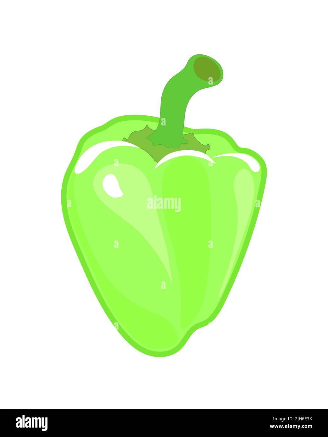 Green Pepper icon Bell pepper, food, vegetables, agriculture, Vector ...
