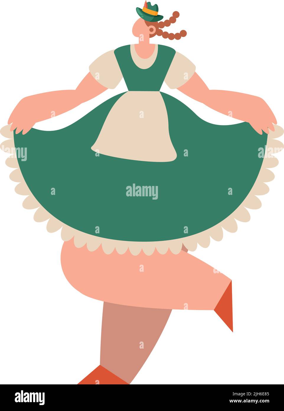 beautiful germany girl dancing character Stock Vector Image & Art - Alamy