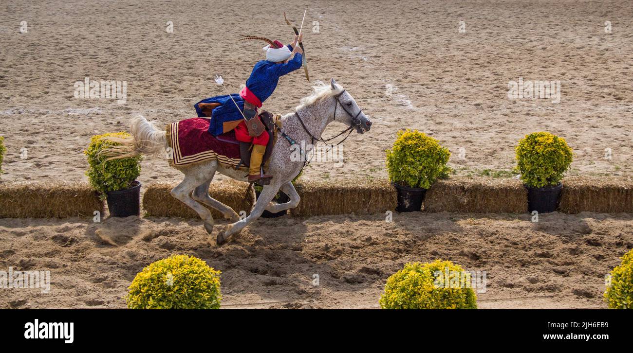 Ottoman archer riding and shooting on horseback Stock Photo - Alamy