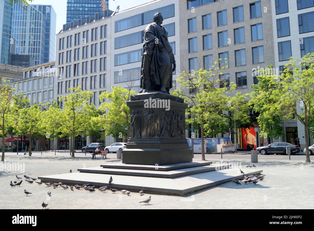 Goethe monument in Goetheplatz, inaugurated in 1844, Johann Wolfgang ...