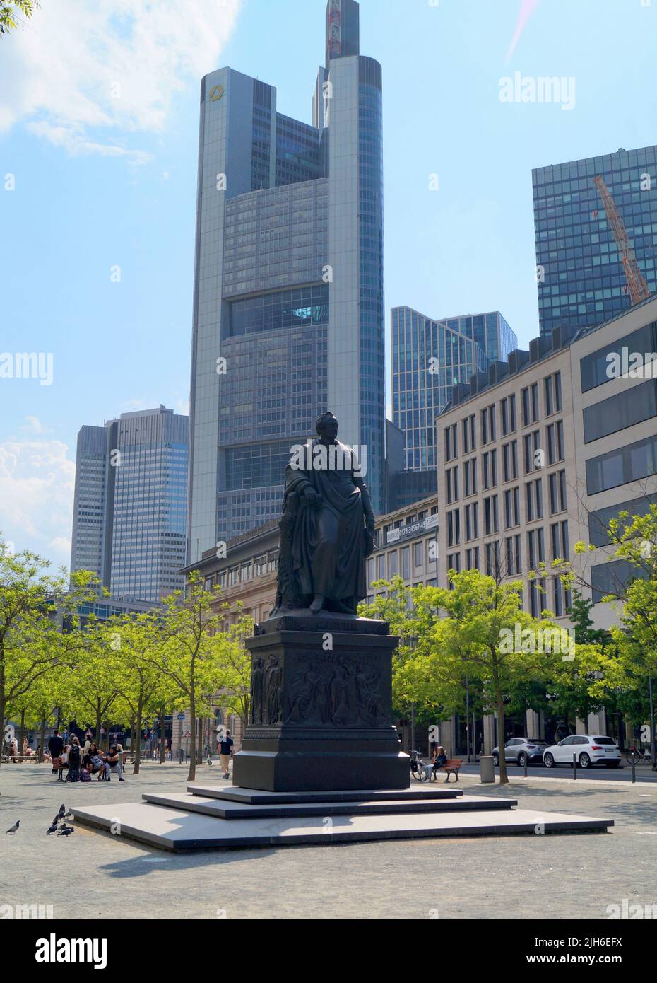 Goethe monument in Goetheplatz, inaugurated in 1844, Johann Wolfgang ...