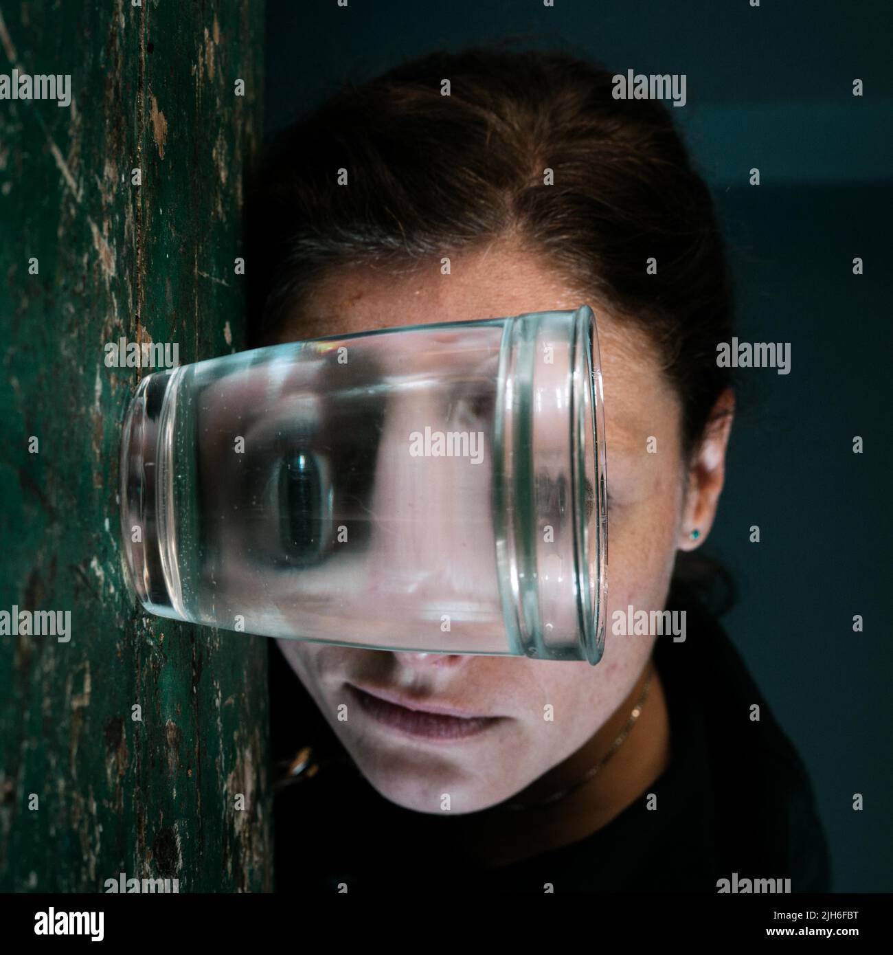 Scary face glass hi-res stock photography and images - Alamy