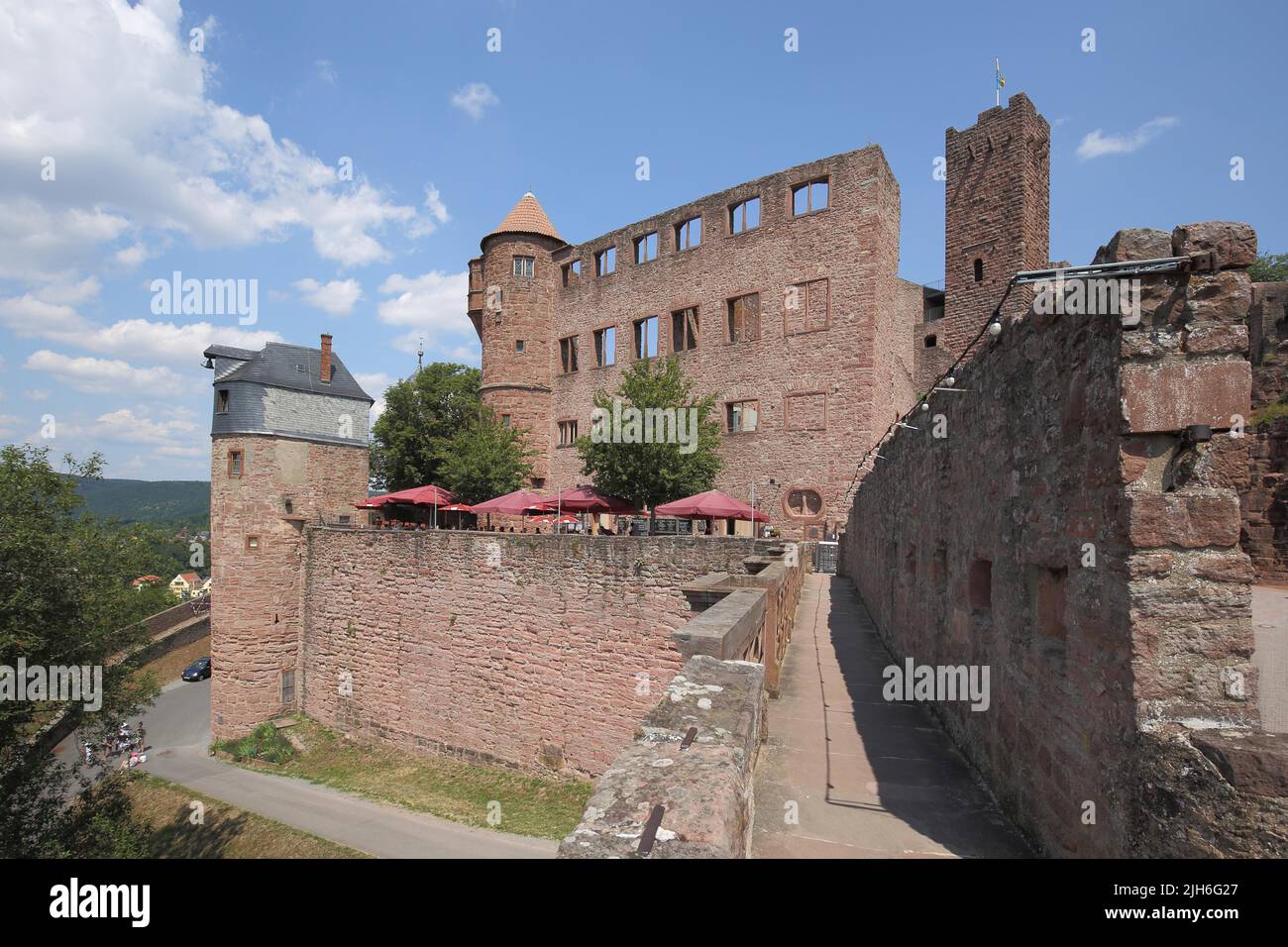 Castle complex in Wertheim, Main, Baden-Wuerttemberg, Germany Stock ...