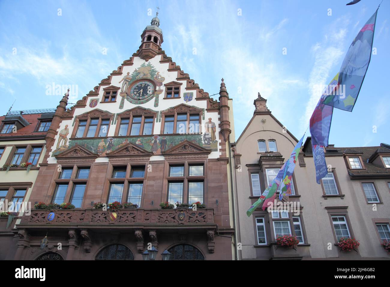 Town Hall built 1893 in Wolfach, Ortenau, Southern Black Forest, Black ...