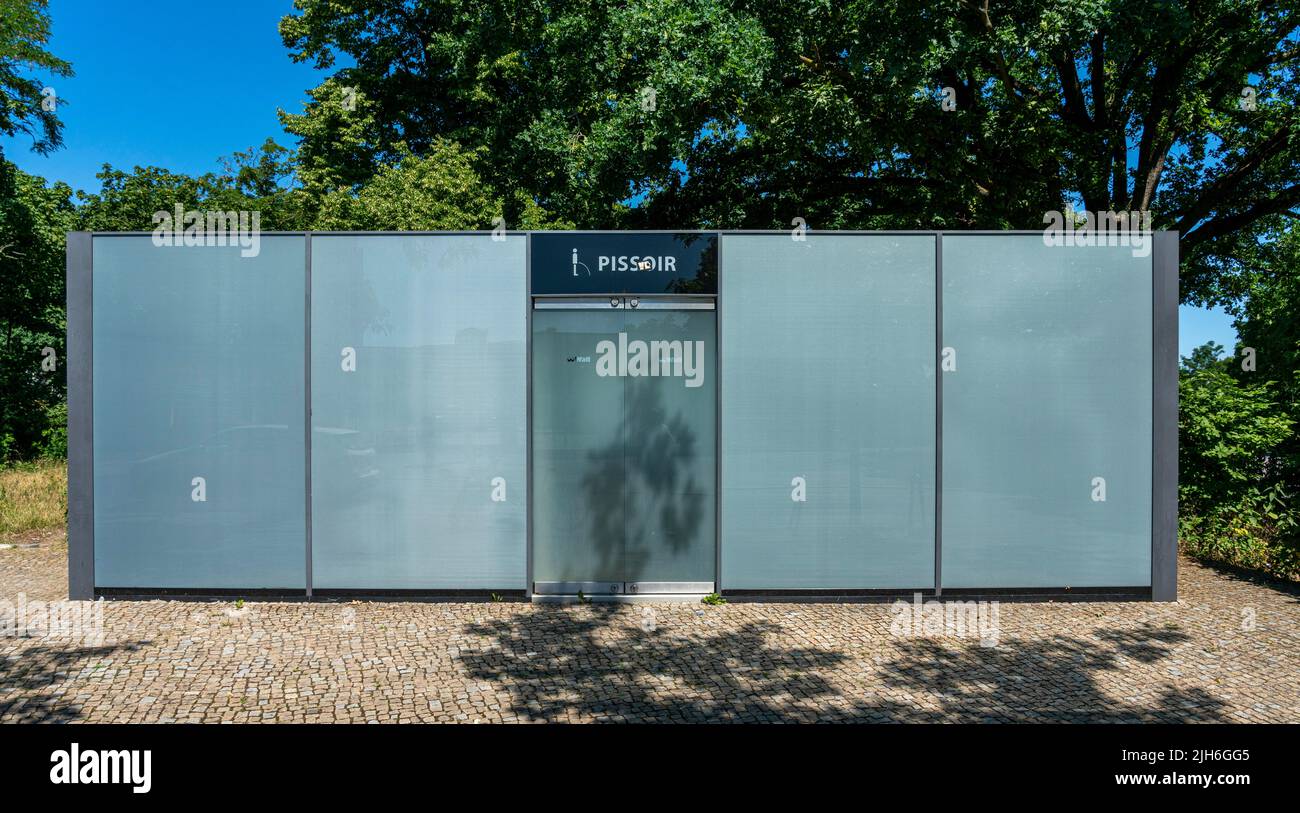 Public toilet block, Olympiastadion S-Bahn station, Berlin, Germany ...