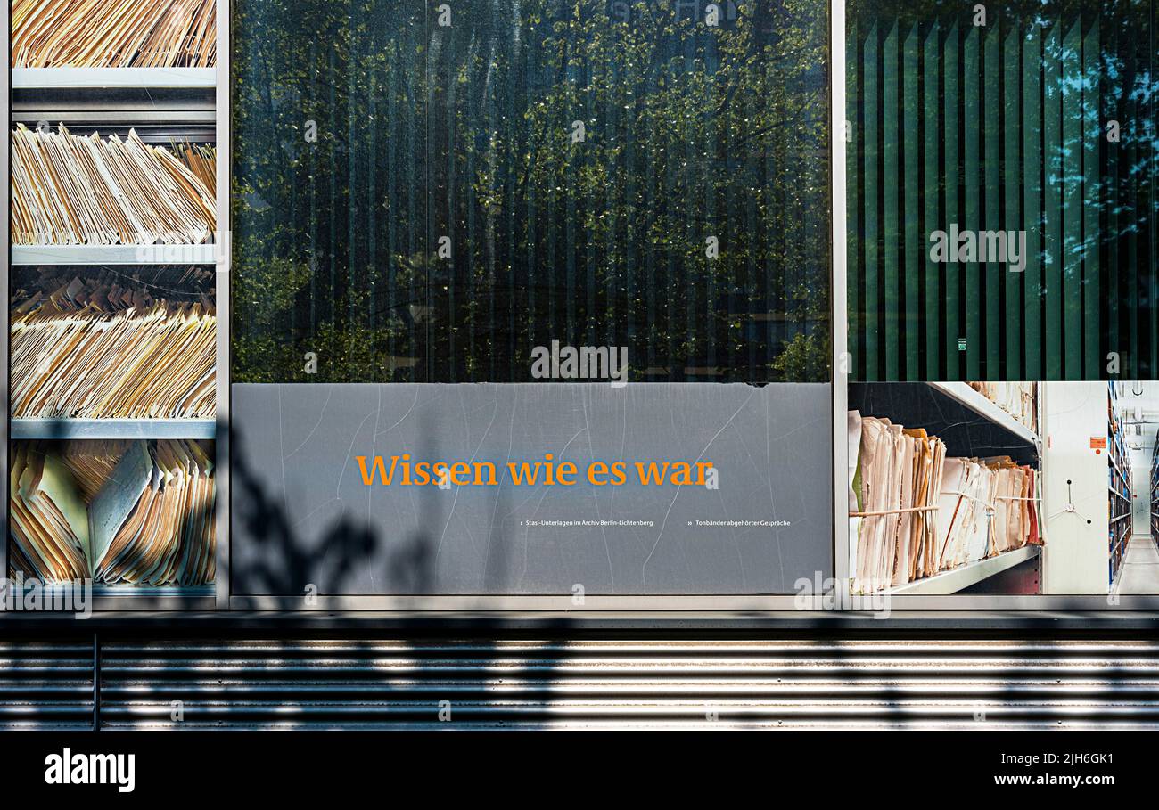 Window front, Federal Archives for the Stasi Files, Karl-Liebknecht ...