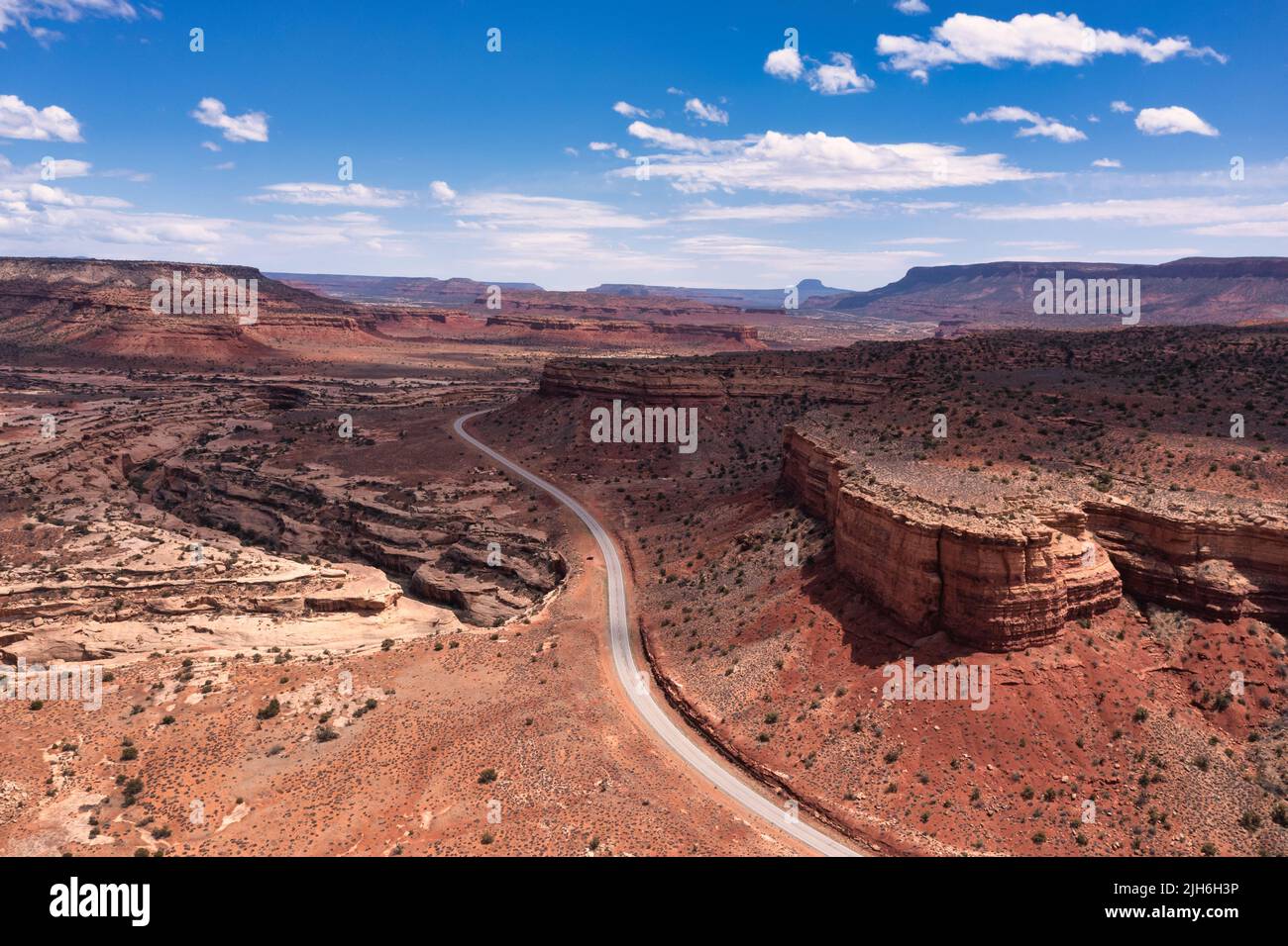 Travel Utah Background. Scenic highway through red rocks Stock Photo ...