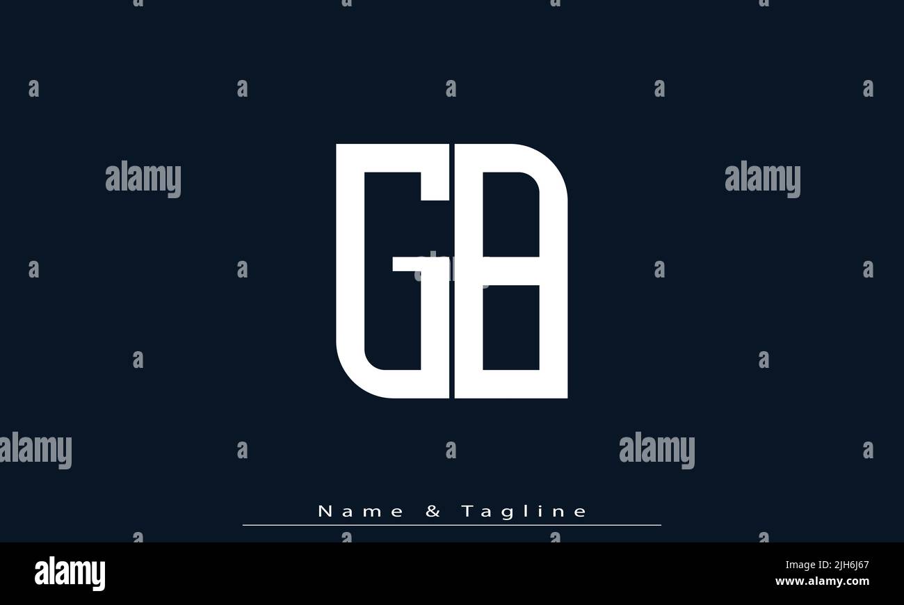 Alphabet letters Initials Monogram logo GB , BG Stock Vector Image ...